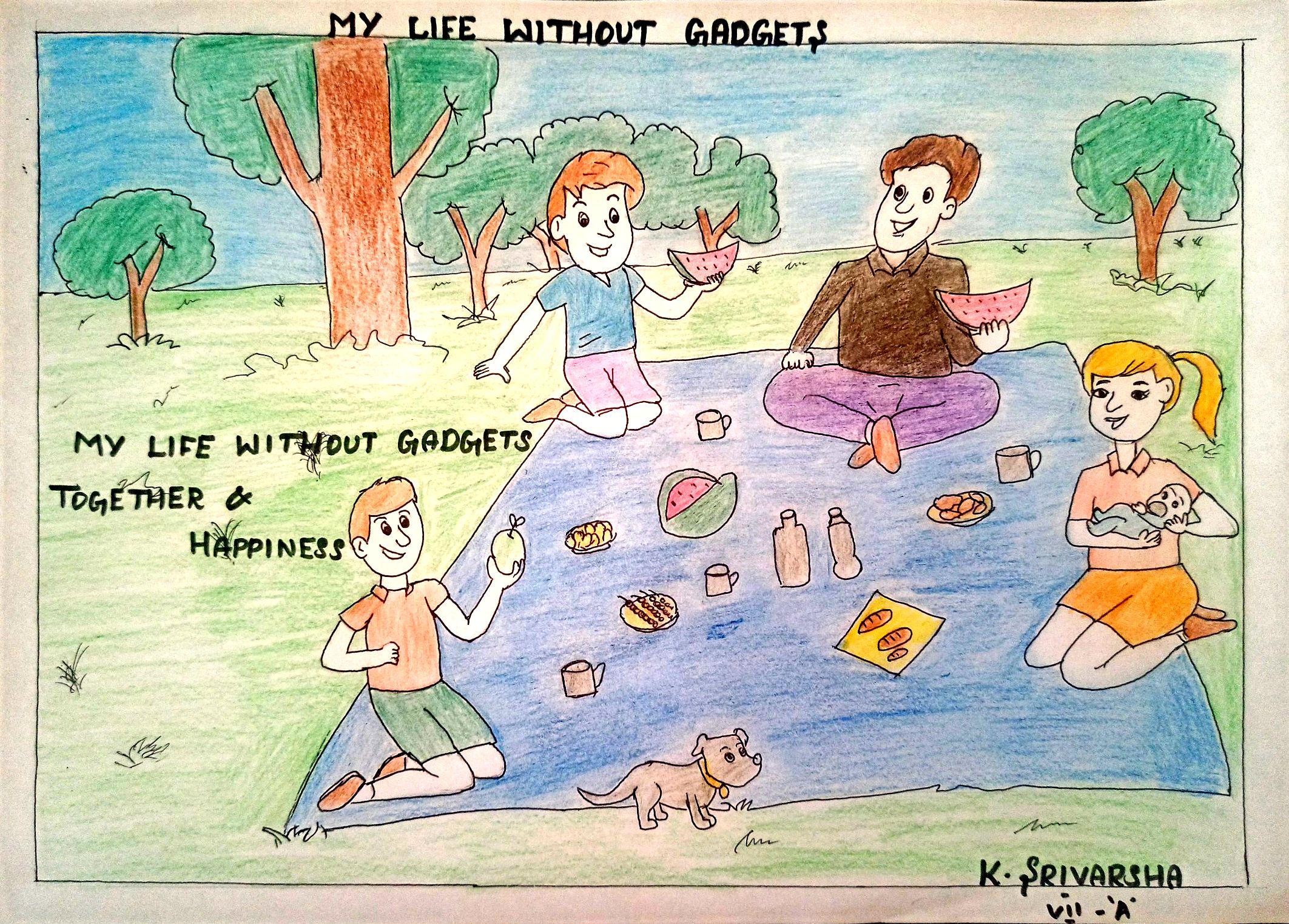 My Life Without Gadgets Art Contest for Middle School Children and ...